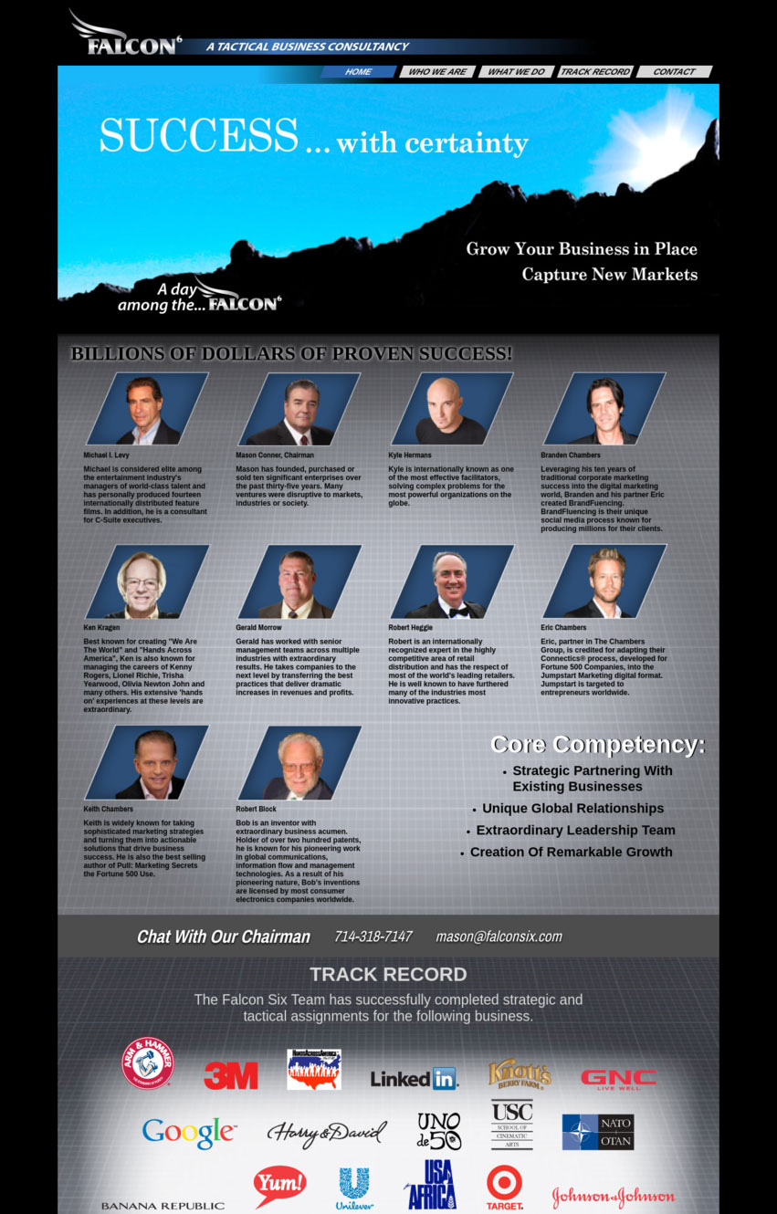 The Falcon Six -Portfolio by Webzin Infotech